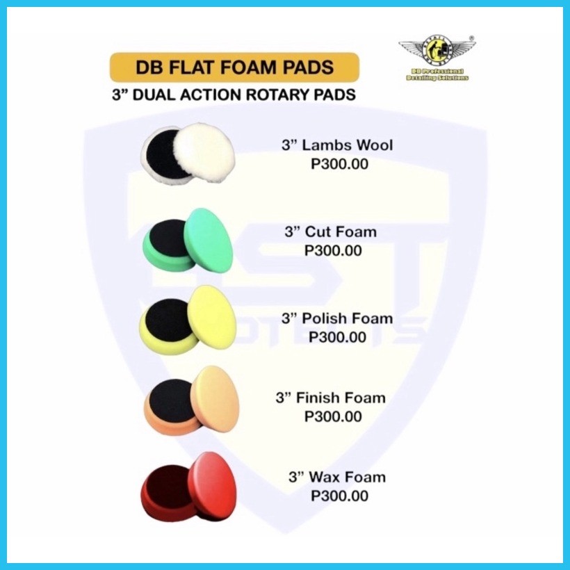 3 inch DB Flat Foam Pads for Dual Action (DA) | Shopee Philippines