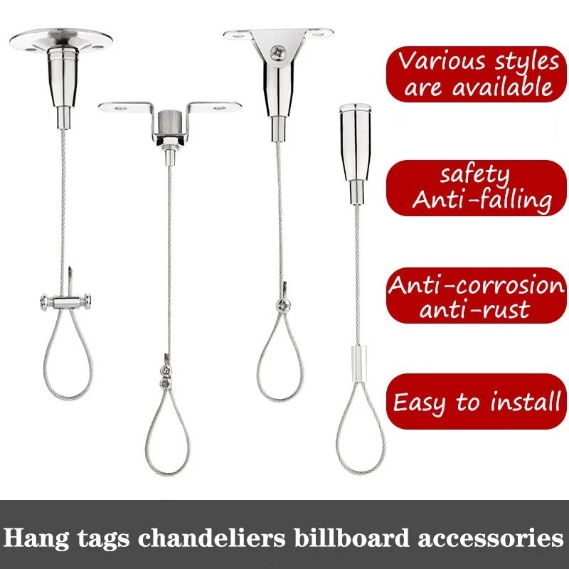 Adjustable Steel Wire Rope Hanging Kit Suspension Wire Cable Ceiling ...