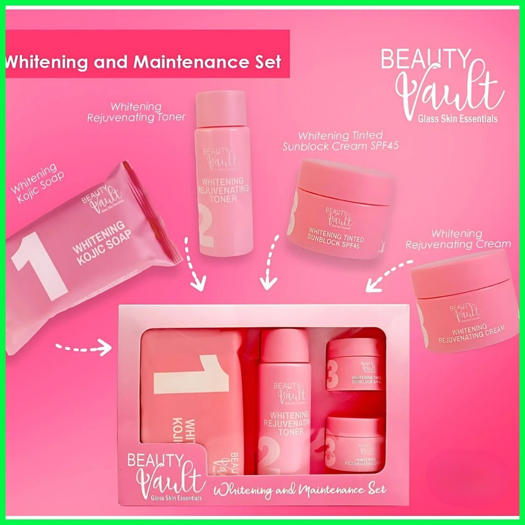 Beauty Vault Glass Skin Essentials Whitening and Maintenance Set by ...