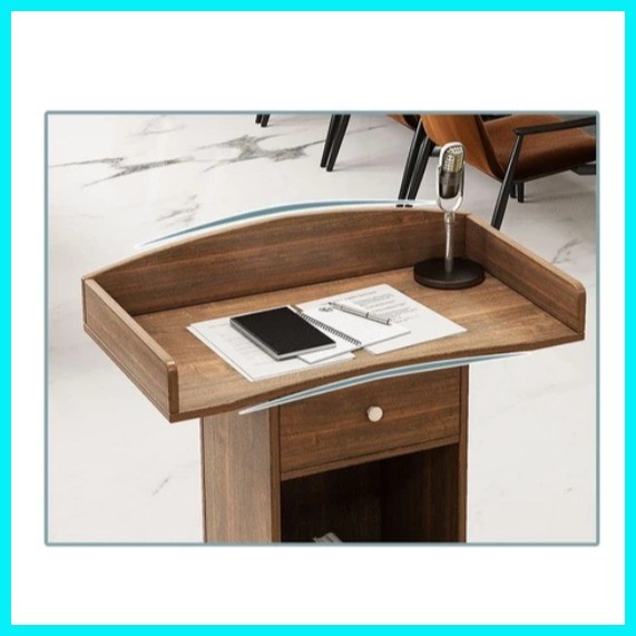 Simple Reception Desk Campus Classroom Teacher Multimedia Lectern ...