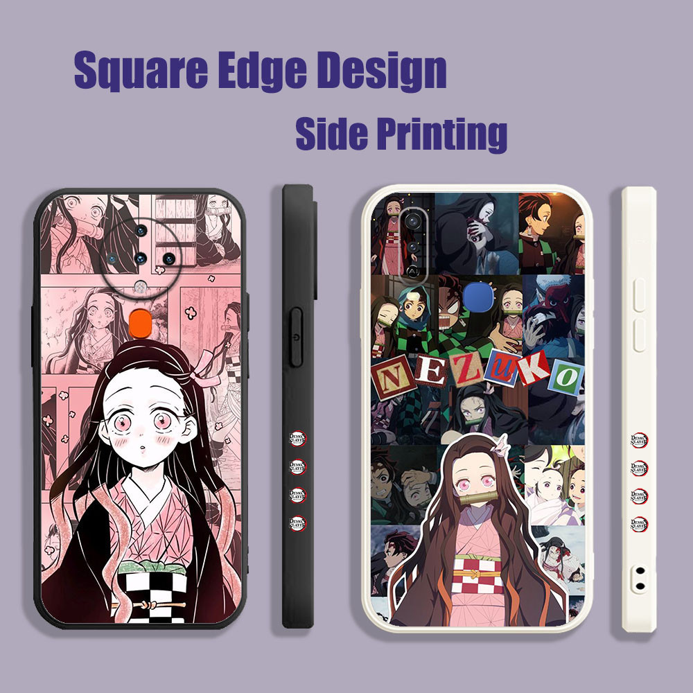 Casing For iPhone X XS MAX XR 13 Pro 7 8 Plus Nezuko Anime demon slayer ...