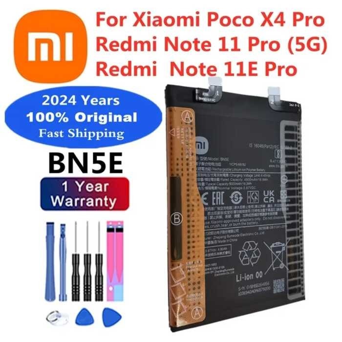 2024 Years BN5E Original Battery For Xiaomi Redmi 11 pro 11pro POCO X4 5G / Note 11E Pro Phone ...