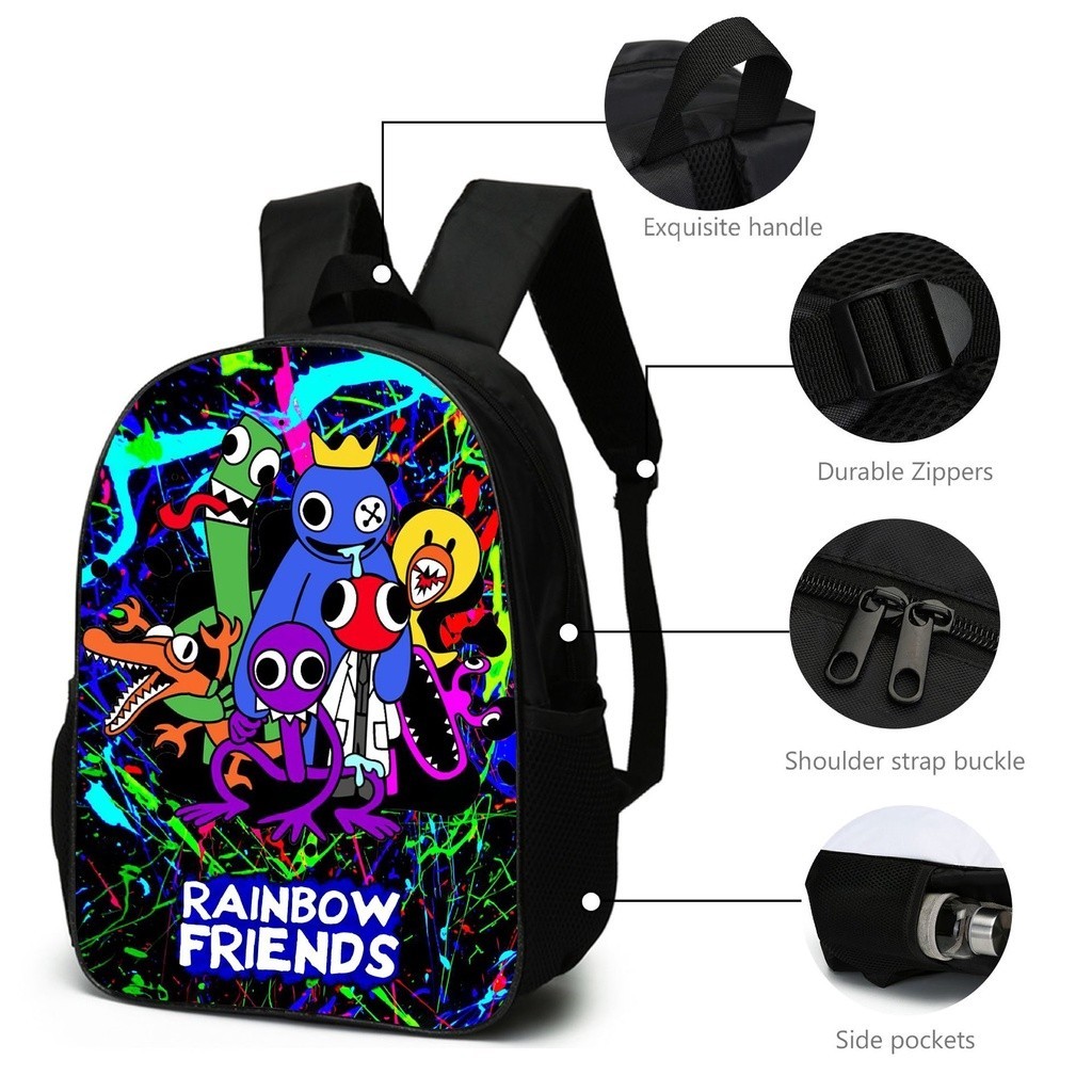 Roblox Rainbow Friends Backpack Male and Female Anime Backpack Student ...