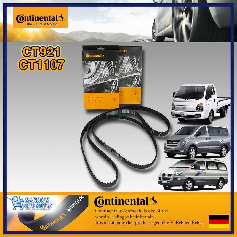 Timing [Continental] Belt Set For Hyundai Grand Starex, H100, Tci ...