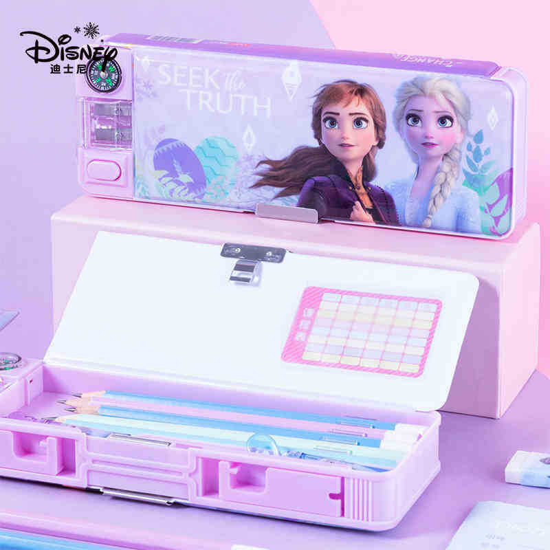Authentic Frozen Plastic Pencil-Box Elsa Anna Princess Children ...