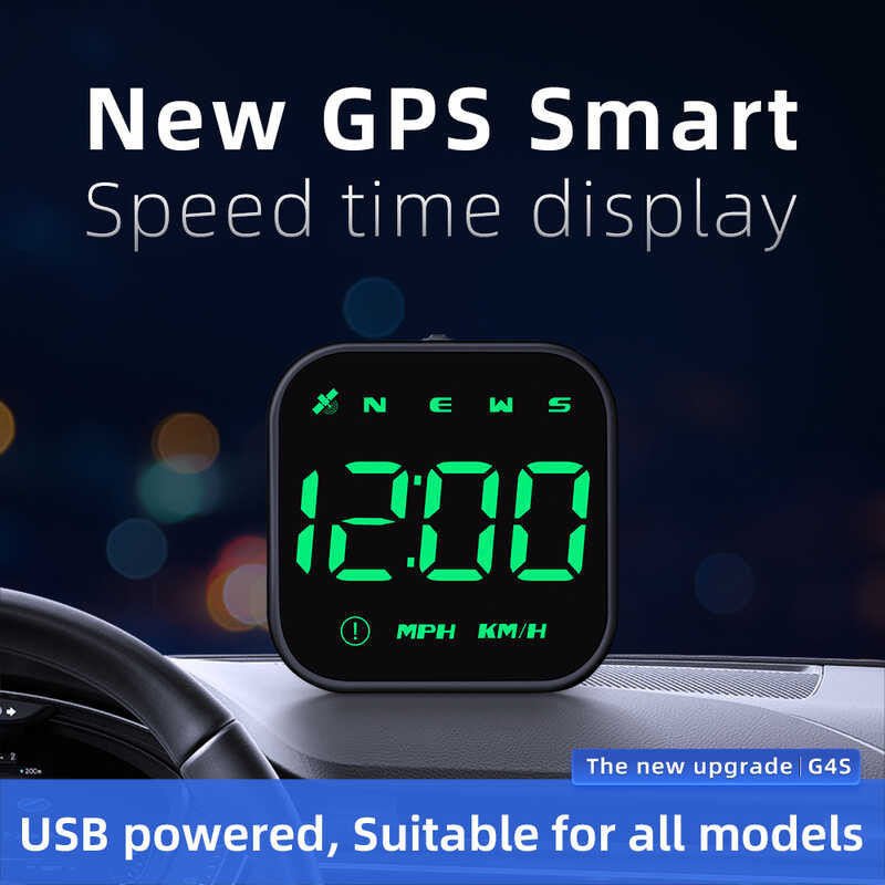 Pagpapakita Ng G4s LED Speedometer Car Head Up Gamit Ang GPS Compass ...