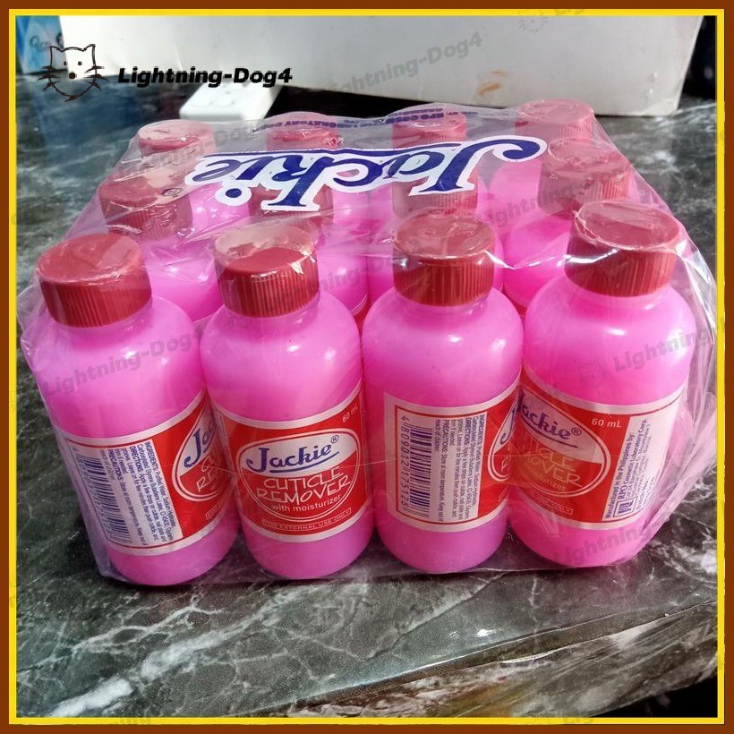 12pcs/pack Jackie 60ml Cuticle Remover with moisturizer (PINK) | Shopee ...