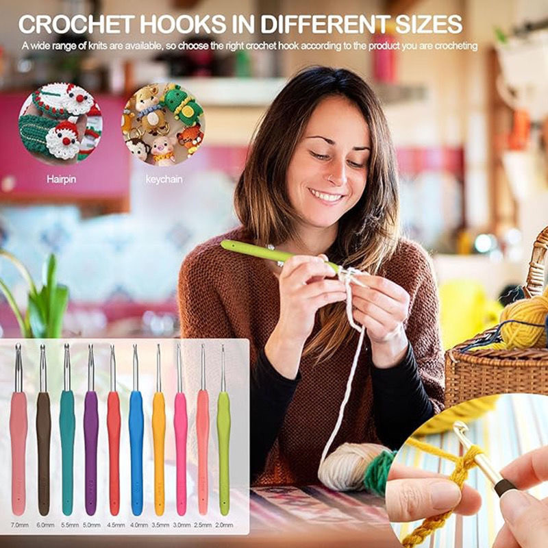 【Fast delivery】Beginner Crochet Kit For Crochet tools set And Kids ...