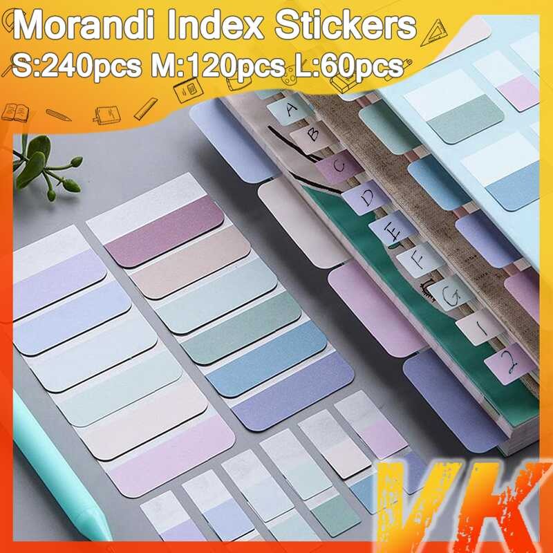 Morandi Index Bookmark Subject Label Sticker Self-Stick Notes Statonery ...