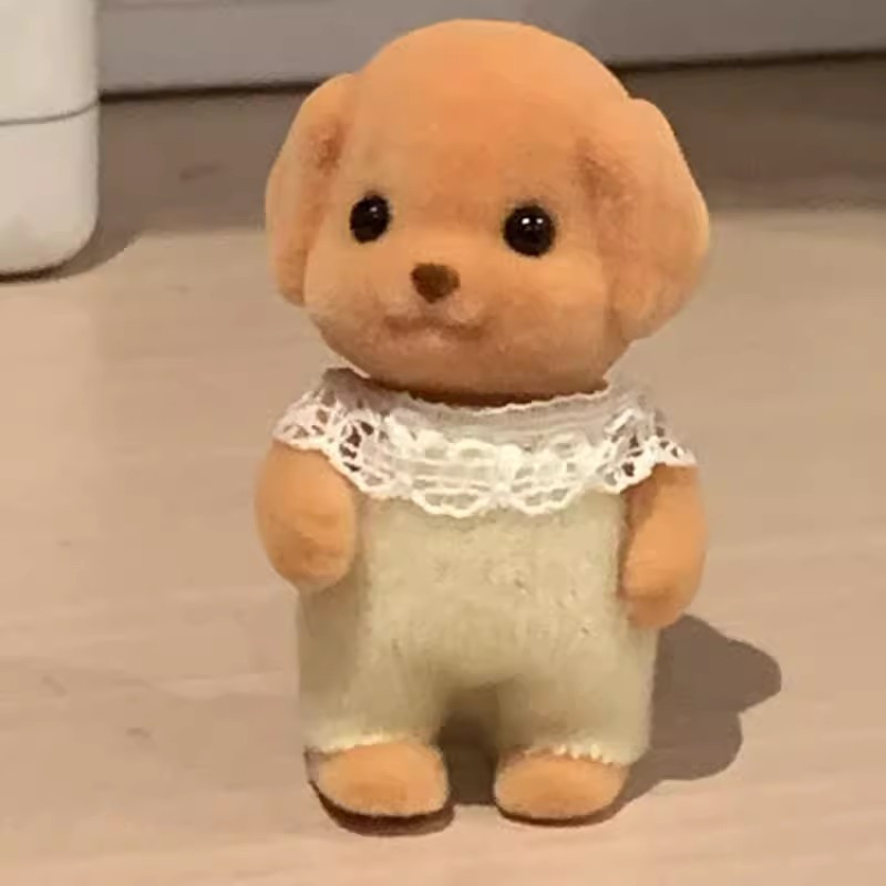 Poodle Milo Flocking Doll - Anime Senbeier Poodle Flocking Toys - Funny ...