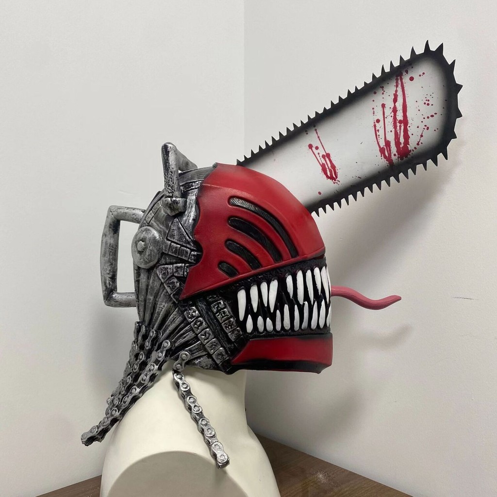 Chainsaw Mask For Men Rave Cosplay Anime Disguise Helmet Terror ...