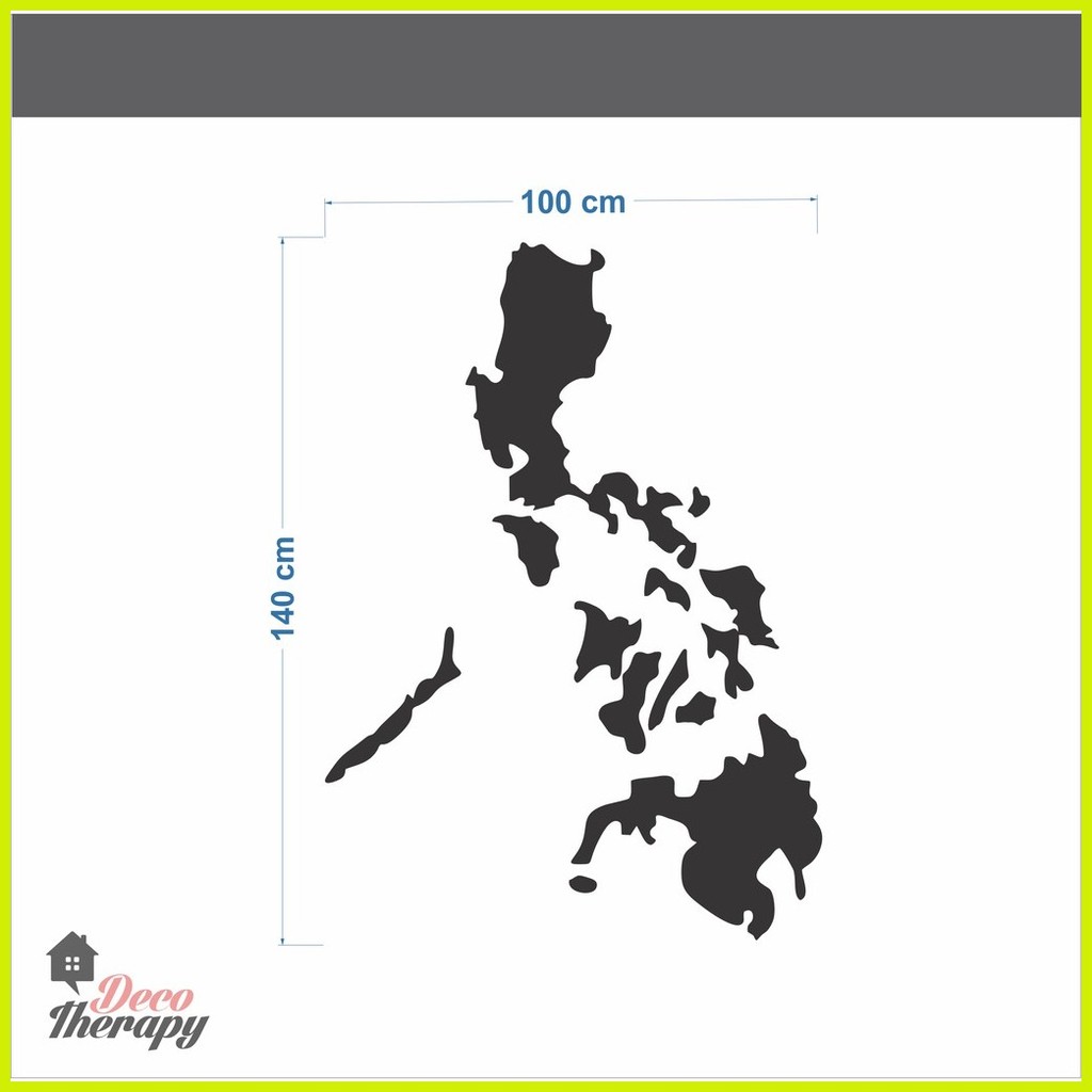Philippine Map V1 Wall Sticker | Shopee Philippines