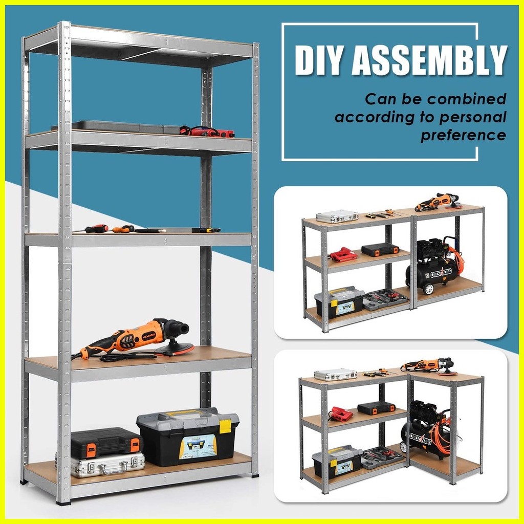 ⊙ Boltless Metal Rack Steel Shelf Adjustable Height Heavy Duty Boltless ...