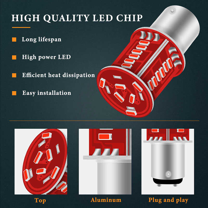 2Xmotorcycle Tail Lights Flasher 1157 LED Strobe Signal Blinker Stop ...