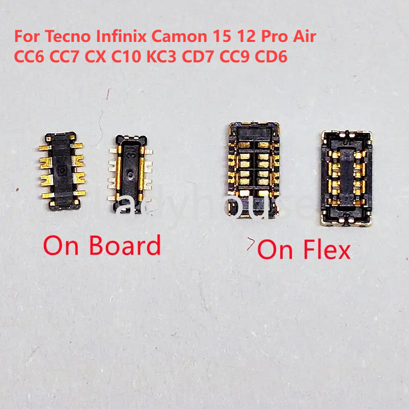 1-10Pcs Inner FPC Battery Flex Clip Connector For Tecno Infinix Camon ...
