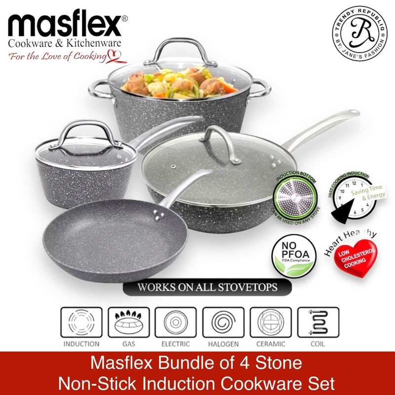 Masflex Original 7-Piece Stone / Copper Induction Non Stick Cookware ...