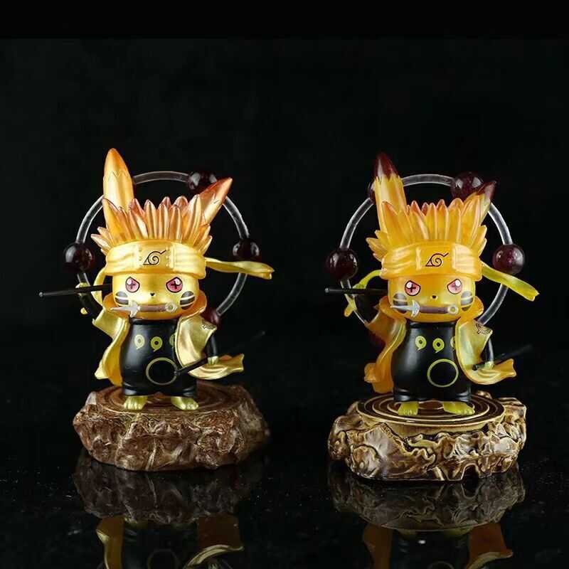 Anime Naruto Pikachu COS NARUTO Pag-Upgrade Version PVC Action Figures ...