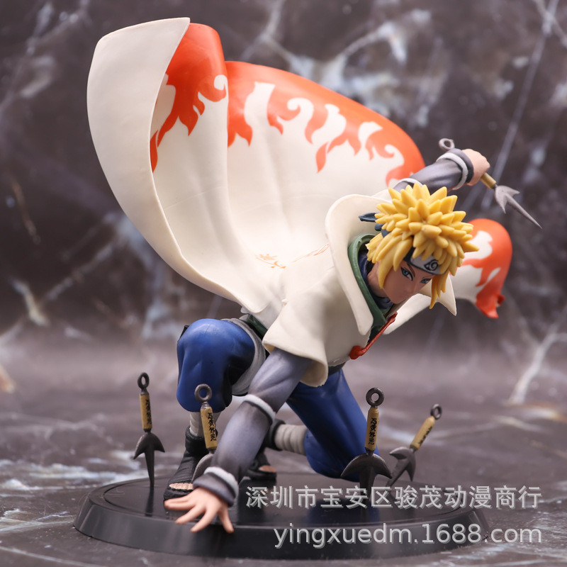 Stunning Pvc Minato Namikaze Sitting Pose Figurine From Naruto ...