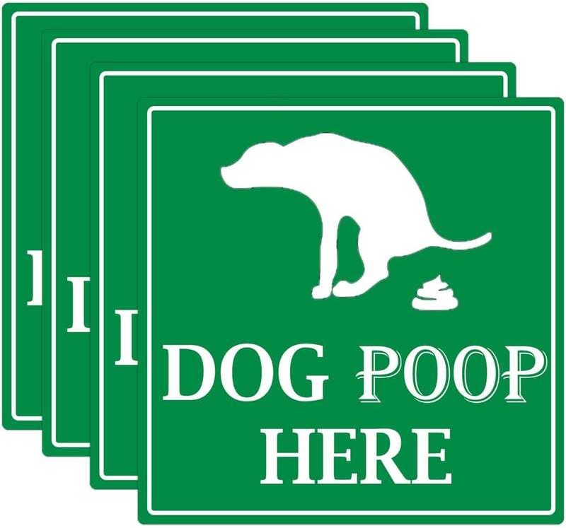 Here Sticker Pet Litter 4 Inch - Manure Trash Bin Label Waterproof Self ...