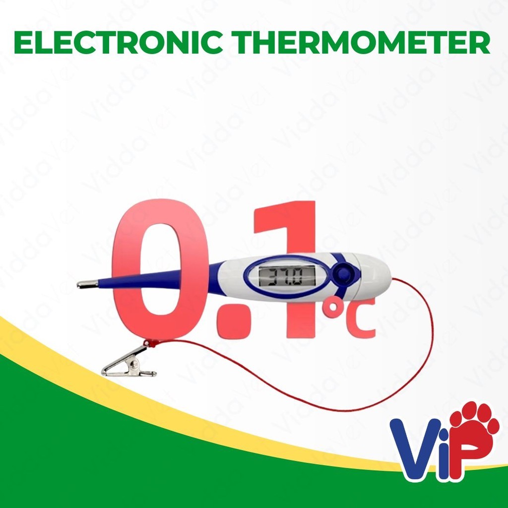 Digital Cattle Sheep Anus Pet Thermometer Soft-head Thermometer Animal ...