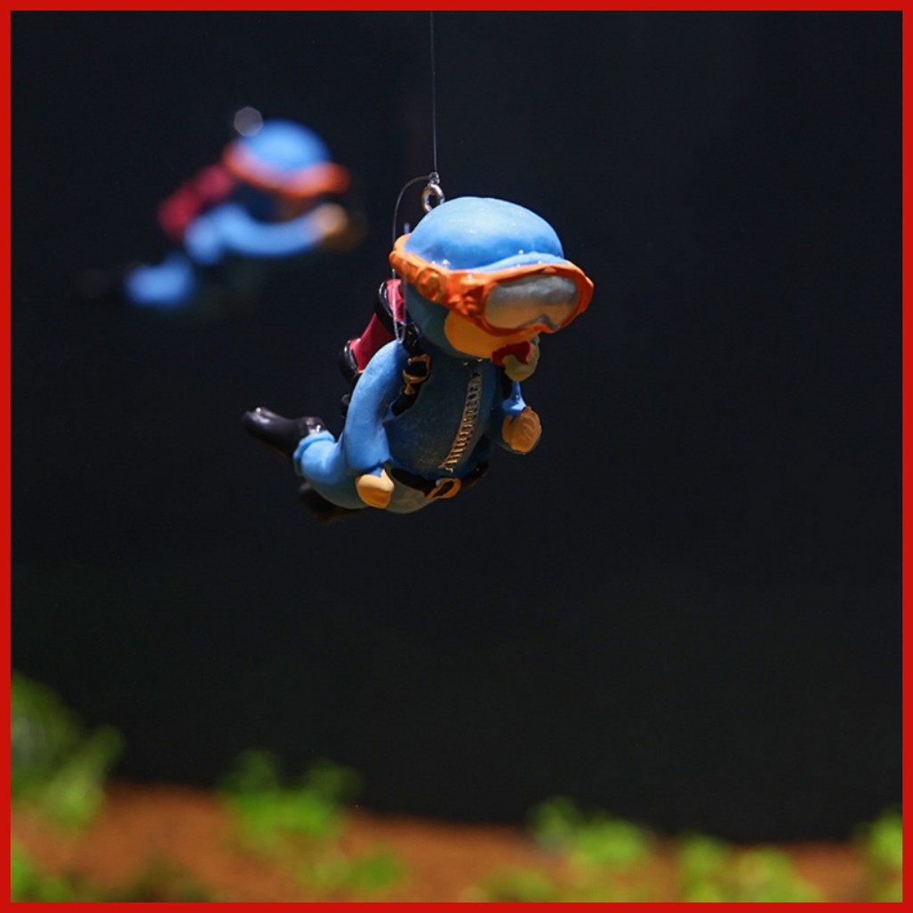 ☎ Floating Ornaments Fish Tank Decoration Aquarium Model Diver Mini ...