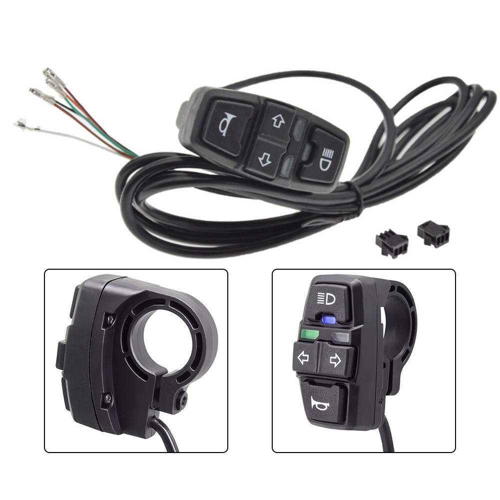 Electric bike bicycle three in one switch for horn headlight turn ...