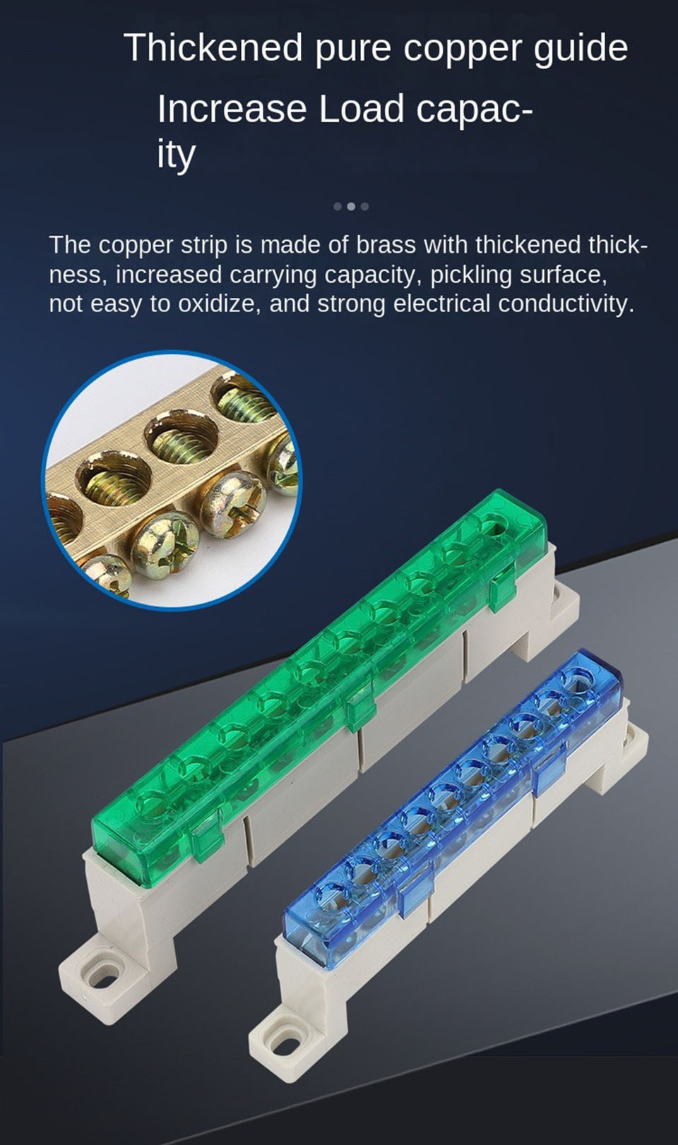 Neutral Terminal Block3/4/5/6/7/8/10/12/15Distribution Box Busbar ...