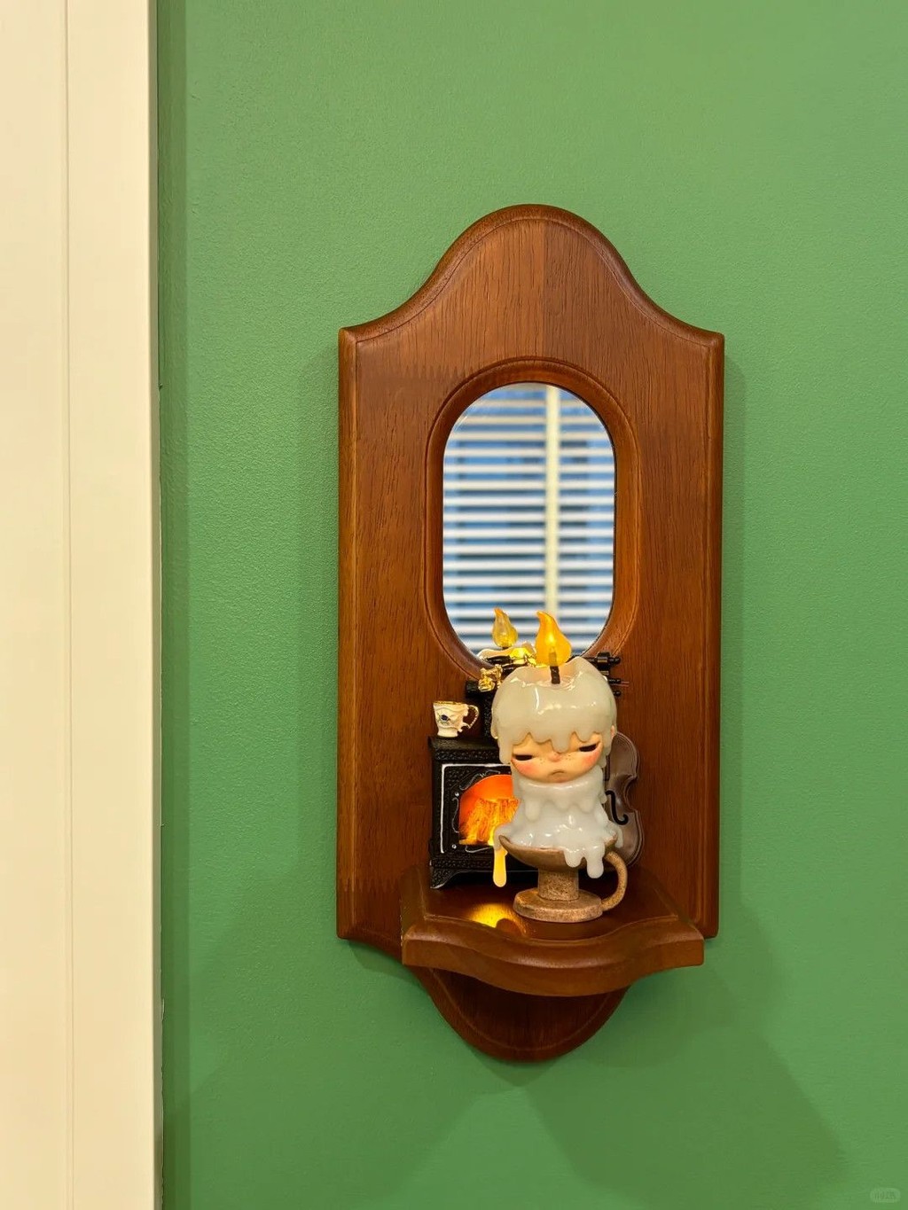 COD Solid Wood Medieval Style Wall Decoration Blind Box Display Rack ...