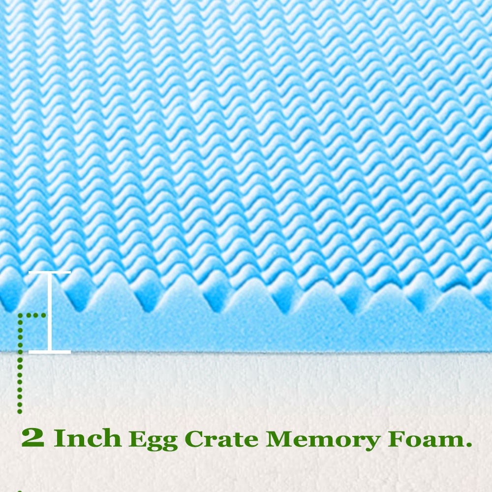Back Care Egg Crate Mattress Pad Foam Mattress Topper Maga Foam Anti ...
