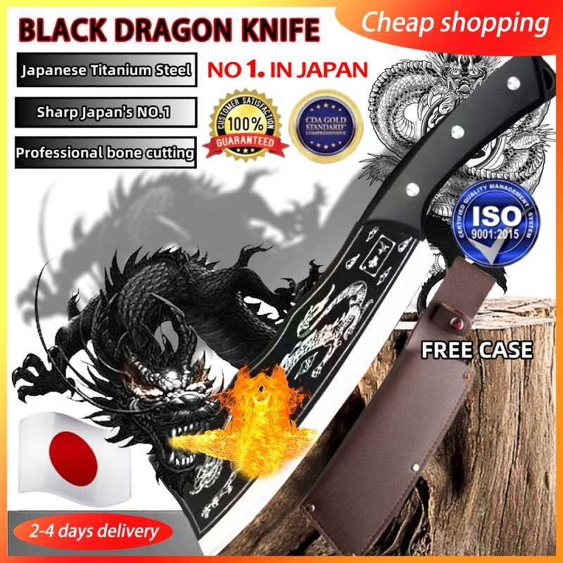 Black Dragon Knife Heavy Duty Japan Made Itak Japanese Steel Set ...