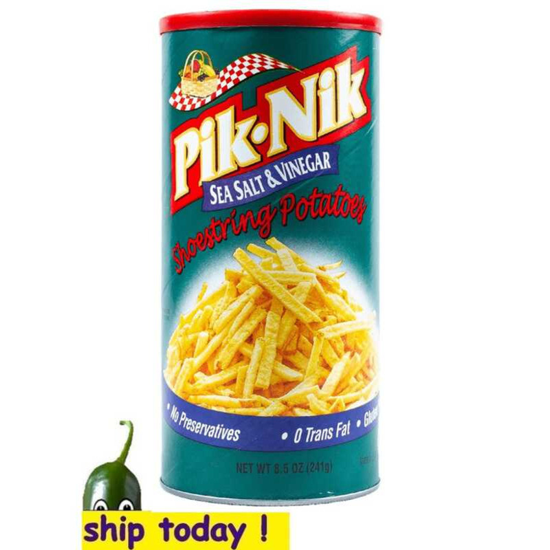 Pik-Nik Sea Salt And Vinegar Piknik Shoestring Potatoes Pik Nik 8.5 Oz ...