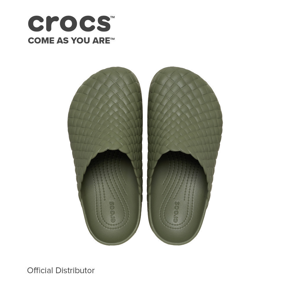 Crocs Dylan Woven Texture Clog in Army Green | Shopee Philippines