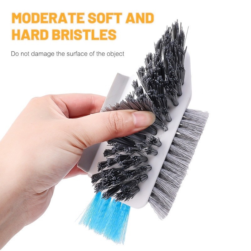 4 In 1 Tile Cleaning Brush Corner Scrubber Brush Tool Tub Tile Scrubber ...