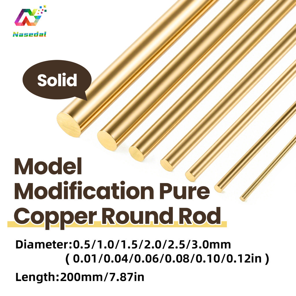 Nasedal High Precision Brass Rod 0.5mm-3.0mm Model Fixing Rod for ...