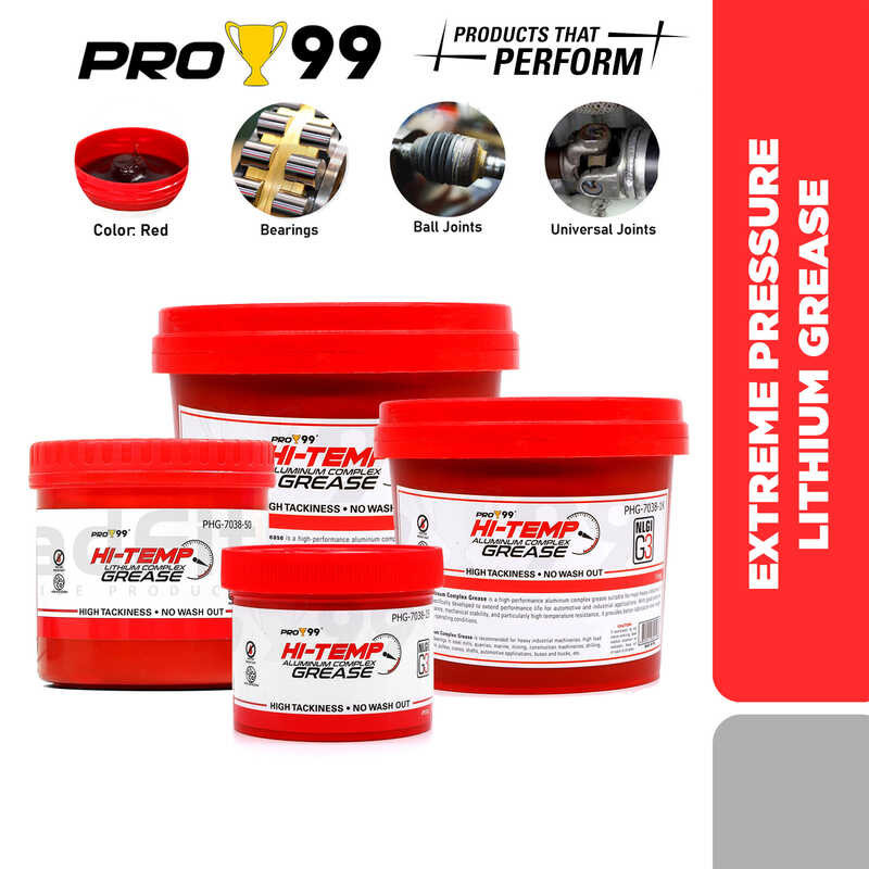 Pro-99 High Temperature Red Grease NGLI G3 - ( 250g 500g 1kg / 2kg ...