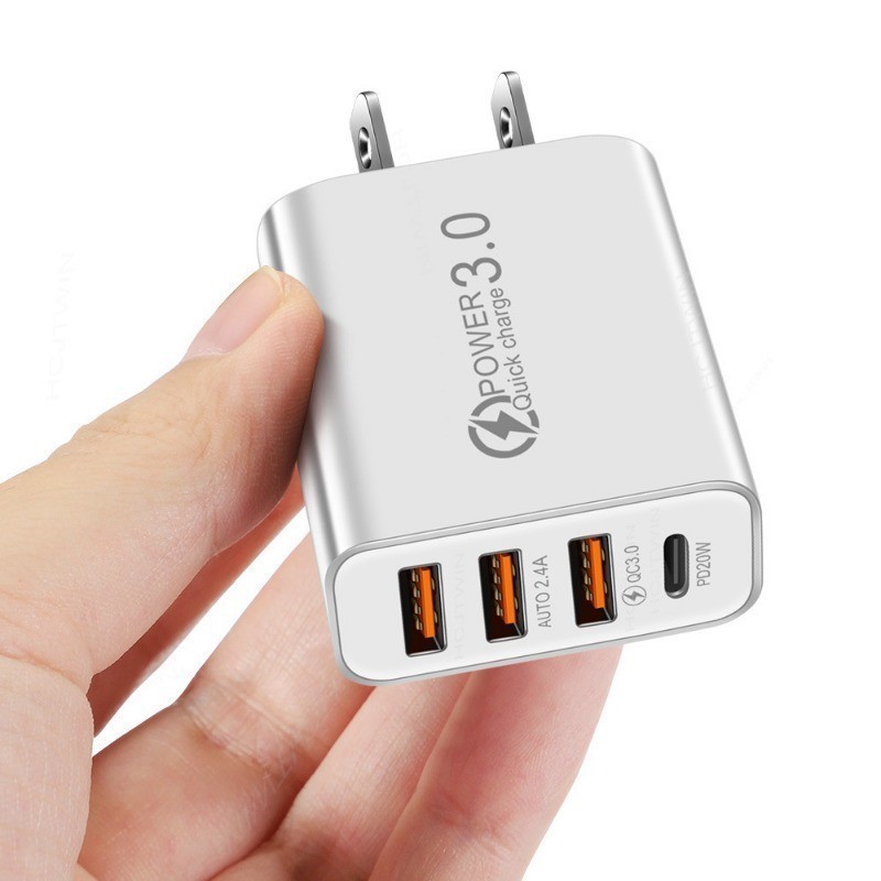 120W Fast Charging 4 Ports Universal Mobile Phone Charger QC3.0 USB ...