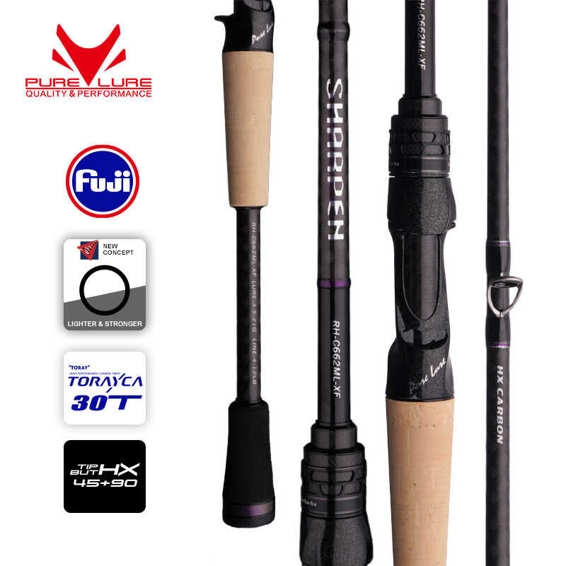 PURELURE SHARPEN Soft Lure Long at Casting XF/MF Action Rods FUJI ...