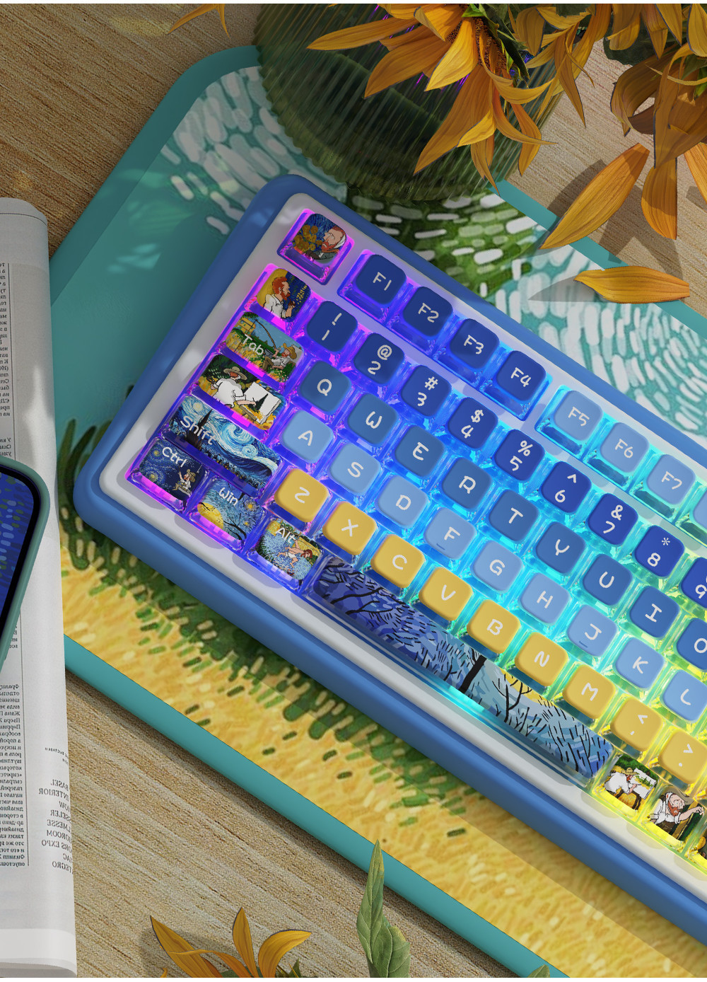 Artists Theme Keycaps MSA Profile Personalized Keycap For Mechanical ...