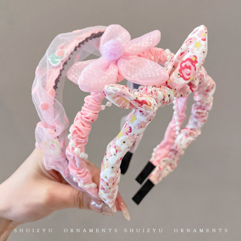 3 Pcs Set Korean Children Headband Set Cute Princess Bow Hair Band ...