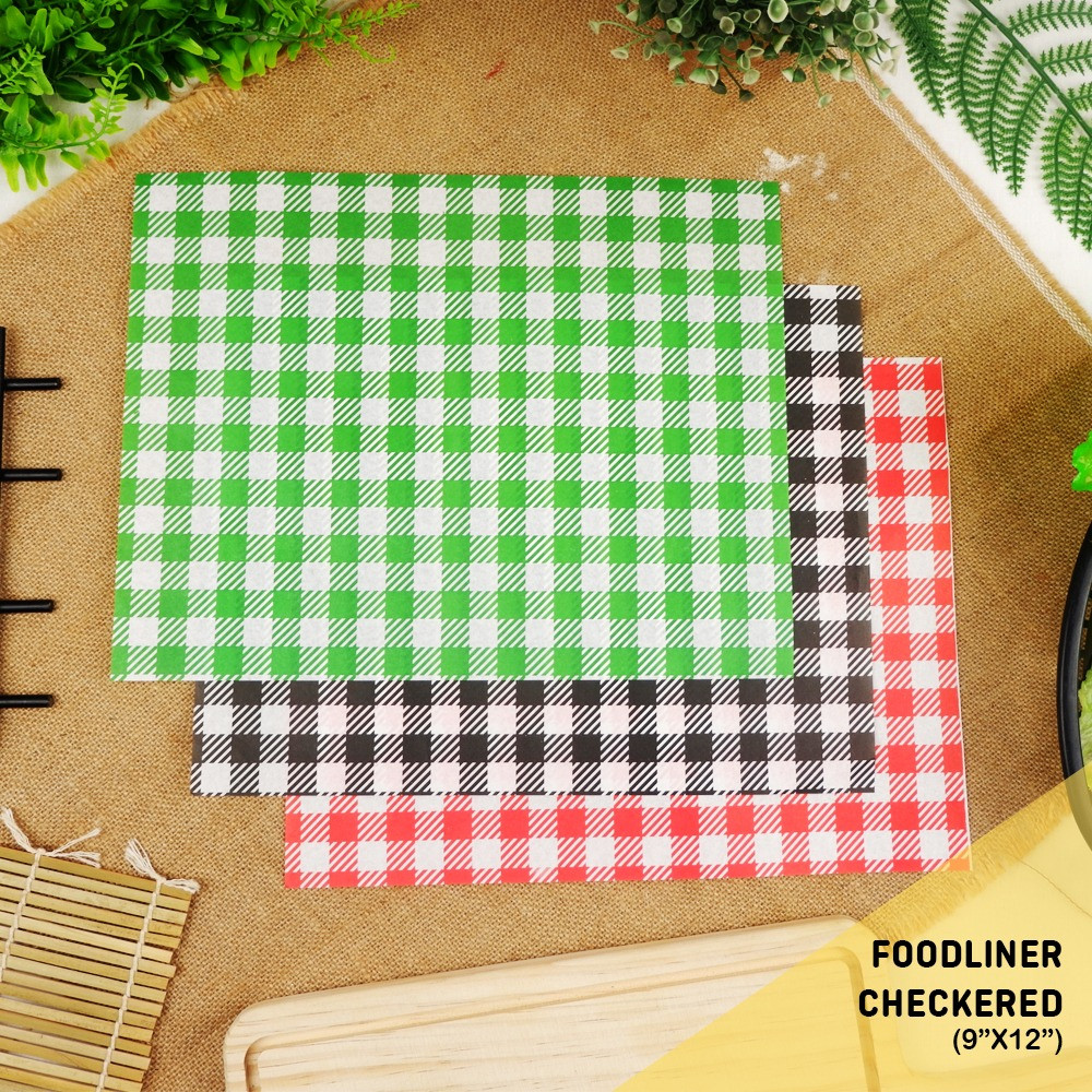 Checkered Deli Basket Food Liner Wrap Greaseproof Paper(100pcs) for ...