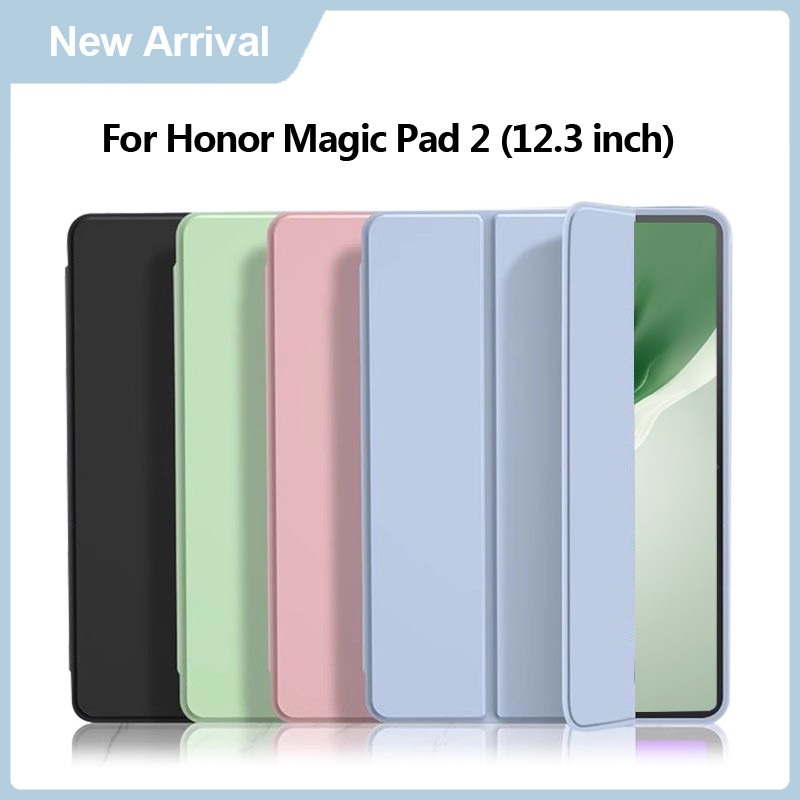 For Honor Magic Pad 2 Tablet Case 12.3" Trifold PU Leather Soft Back Stand Cover for Coque Honor ...