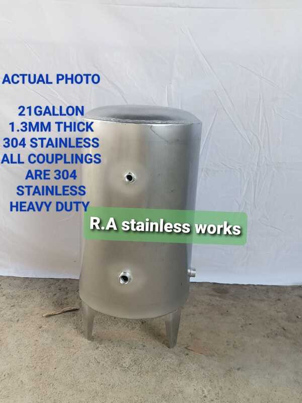 Pressure Tank 21 Gallons ( Stainless ) ( Plain ) Water Tank | Shopee ...