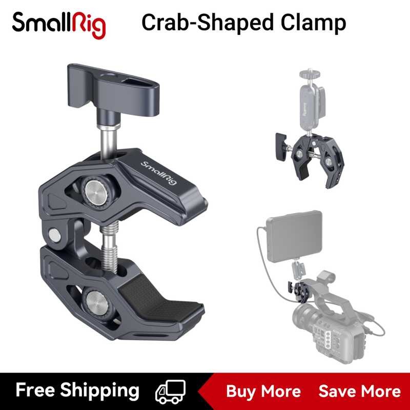 Super ★ Smallrig Ballhead Magic Arm Monitor Crab-Shaped Clamp With 1/4 ...