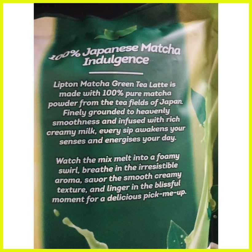 ¤ ๑ Lipton Matcha Green Tea Latte/Earl Grey /Teh Tarik Milk Tea ...