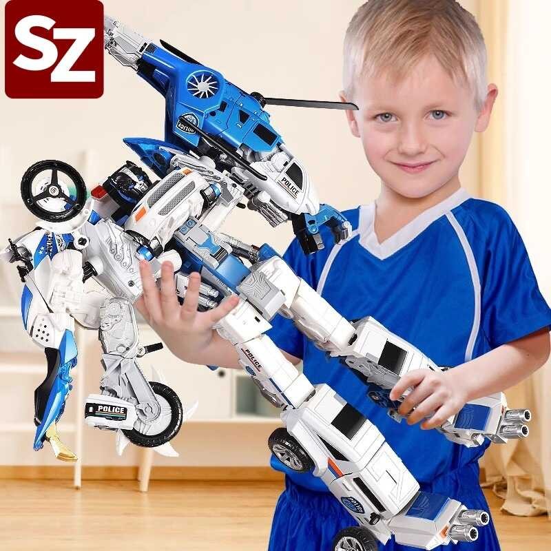 D6 Transforming Robot Toy Boy Children's Puzzle Assembly Car Model King ...
