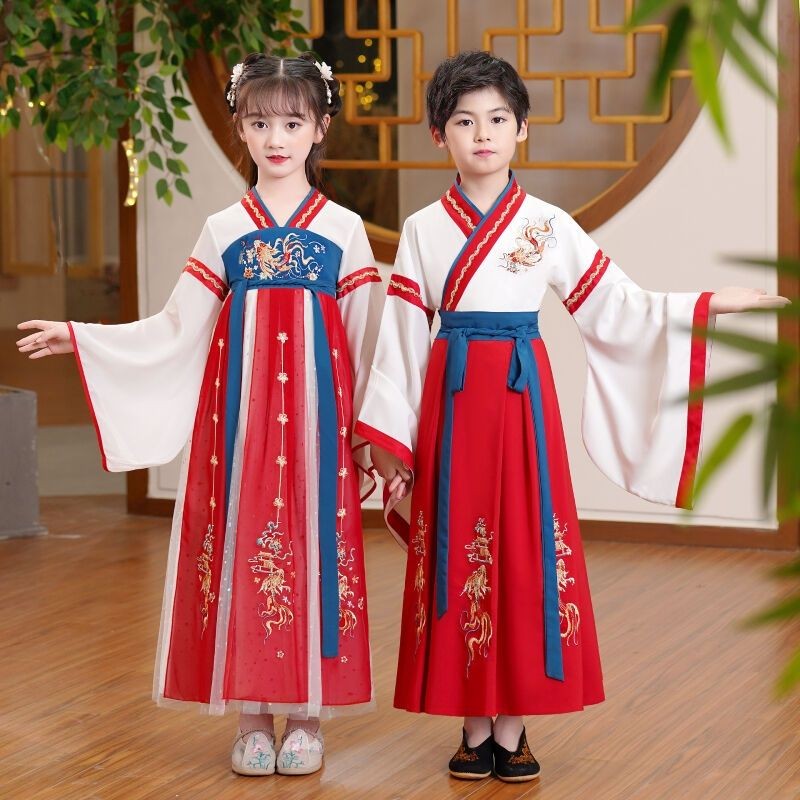 Hanfu children's men's and women's Tang suits new student Chinese ...