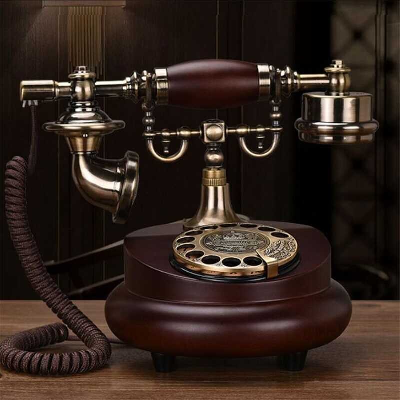 Wood Solid Digital Lande Classic Vintage Antique Old Fashioned Rotary ...