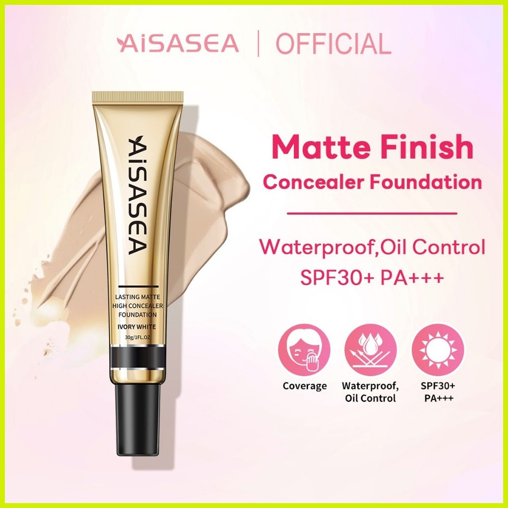 FDA AISASEA Long Lasting Matte High Coverage Liquid Foundation 30g ...