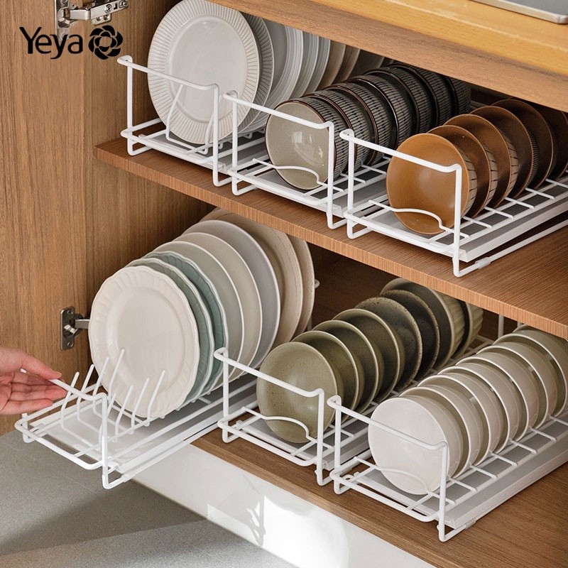 YEYA Single Layer Dish Storage Bowl Rack Cabinet Storage Rack Small ...