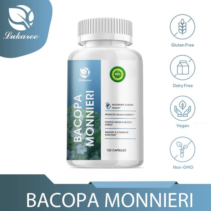 Bacopa LUKAREE Monnieri Capsules For Nootropic And Brain Health Support ...